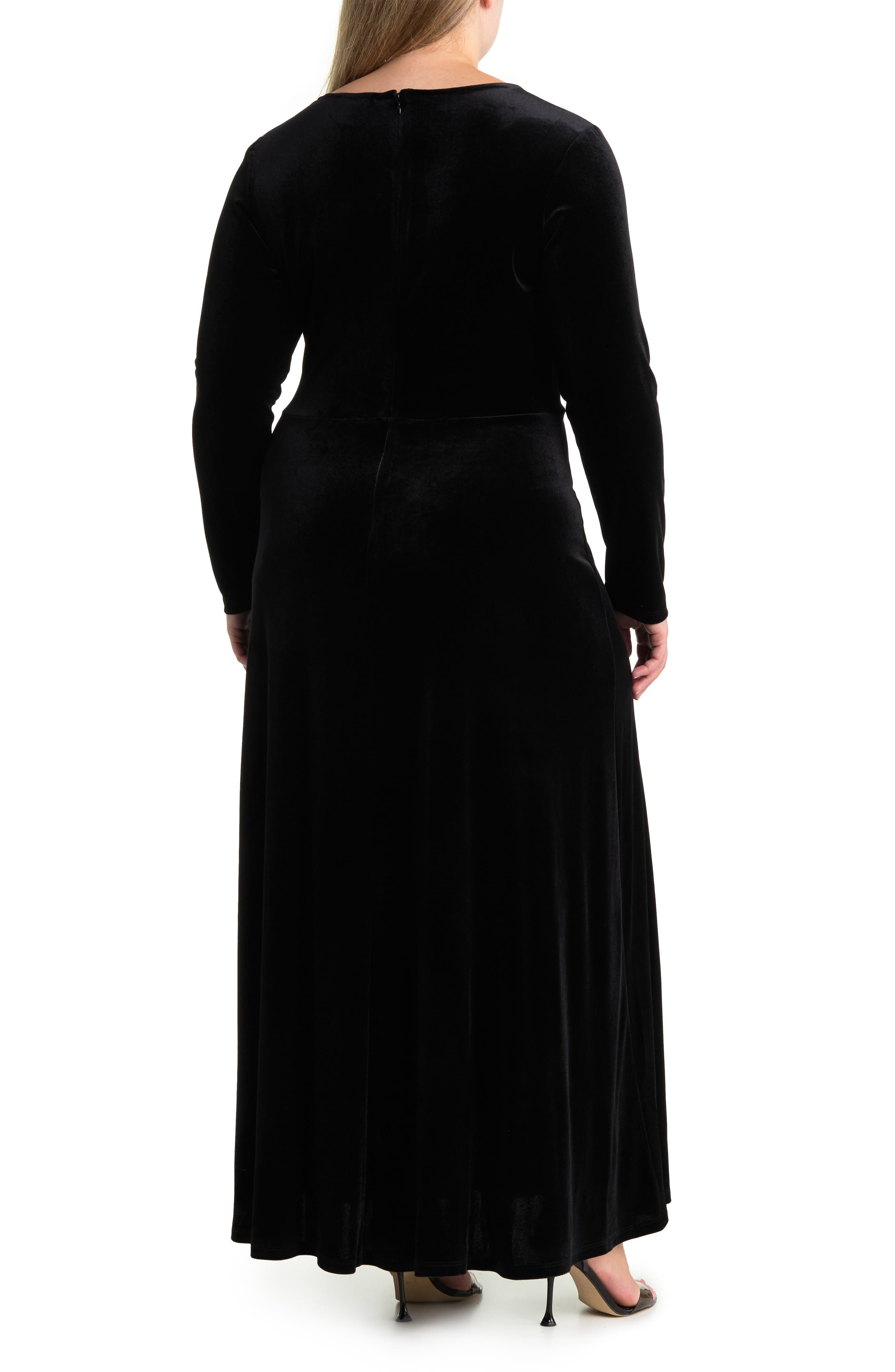 BY DESIGN Rosalie Long Sleeve Velvet Maxi Dress | Nordstromrack