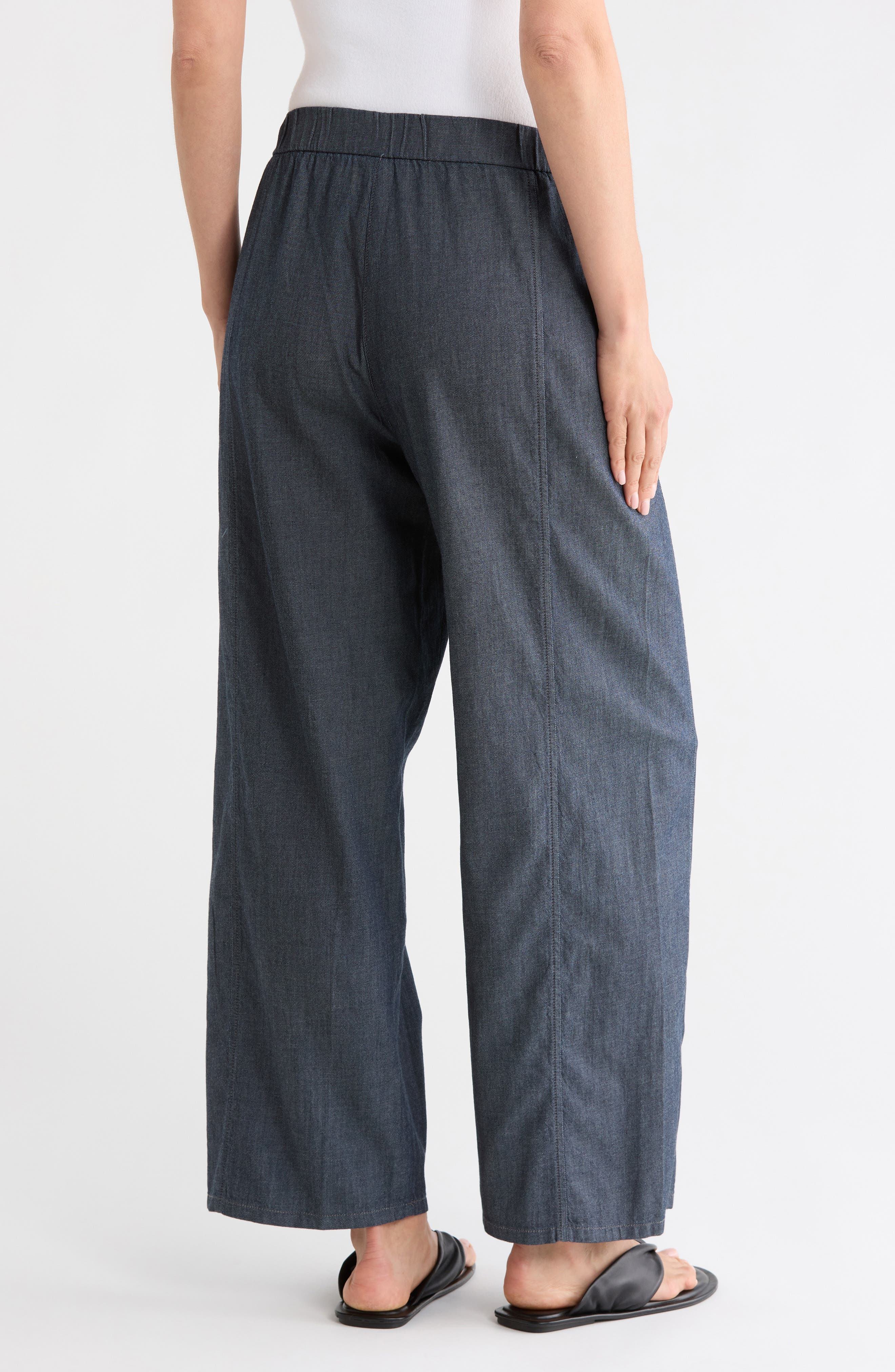 Organic Cotton Twill Ankle Wide Leg Pants (Women) | Nordstromrack