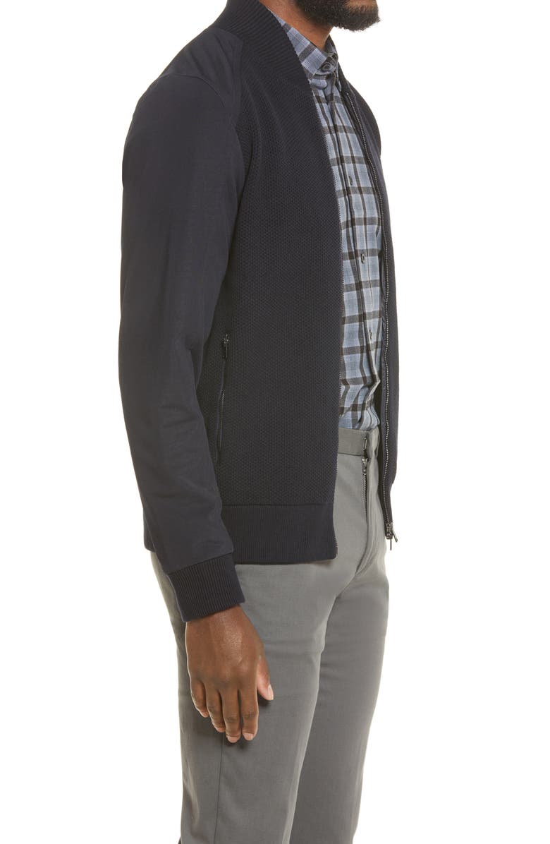 BOSS Hugo Boss Mikos Textured Bomber Jacket | Nordstromrack