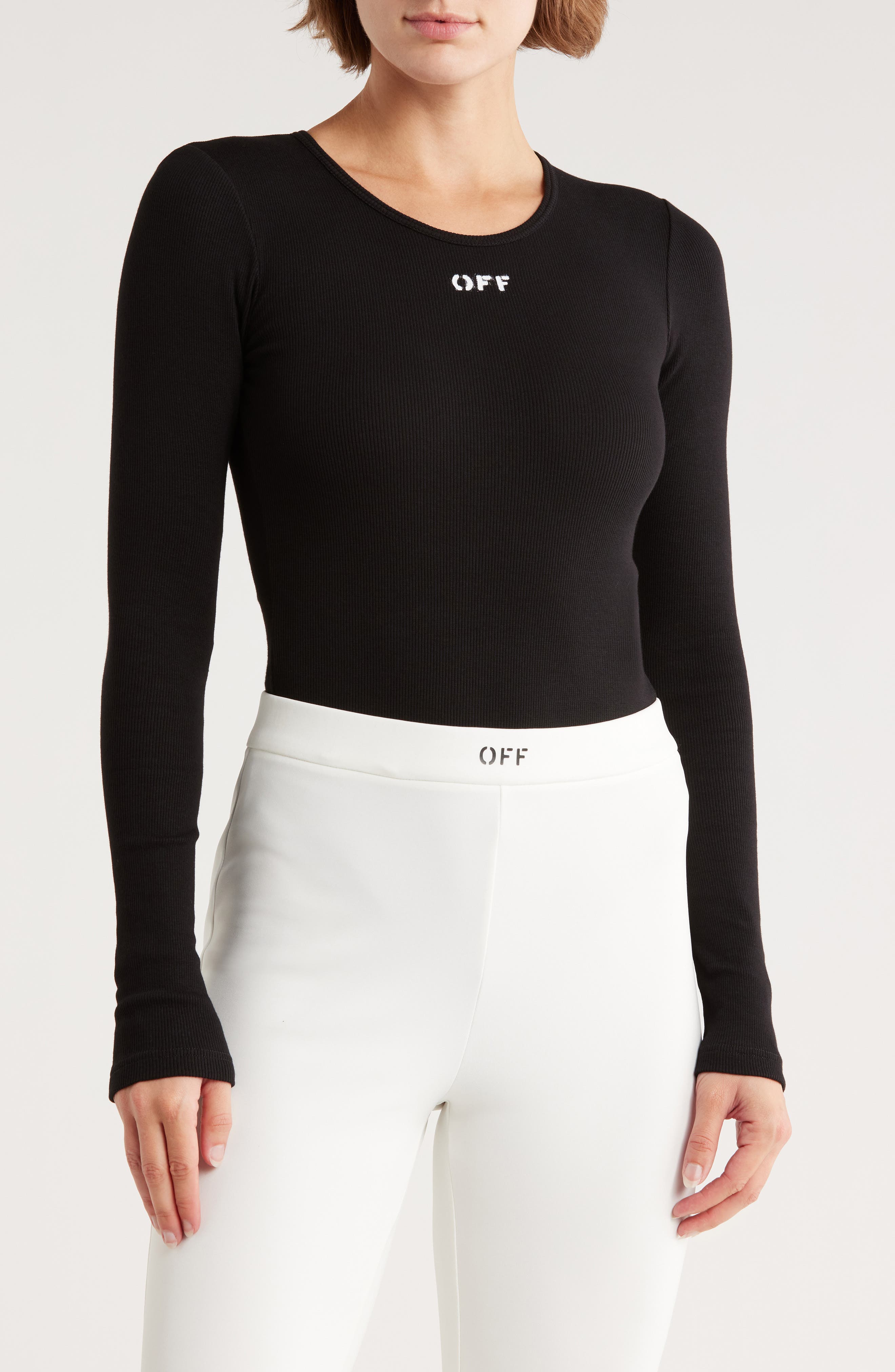 Off-White Off Stamp Long Sleeve Bodysuit | Nordstromrack