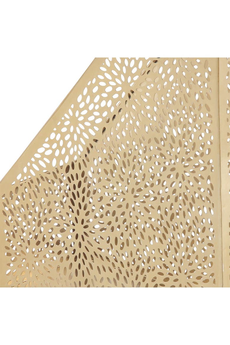 Goldtone Metal Glam Magazine Holder with Laser Carved Floral Design ...