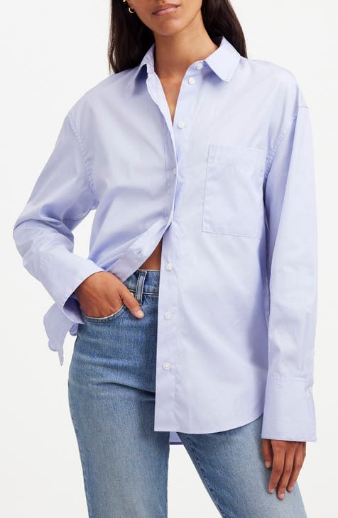 Women's Blue Button Up Tops | Nordstrom