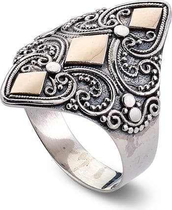 SAMUEL B. 18K Gold & Sterling Silver Balinese Filigree Ring | Nordstromrack