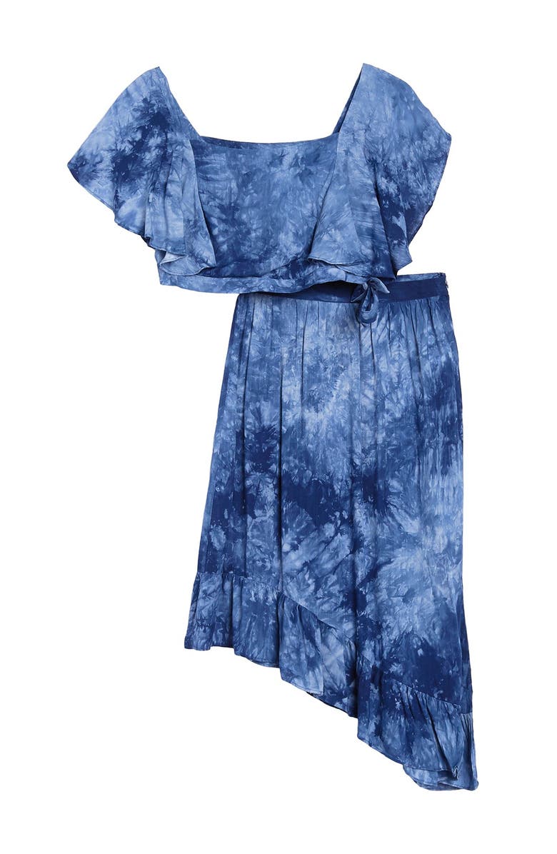 LOVE AND HARMONY Tie-Dye Crop Top & Skirt 2-Piece Set | Nordstromrack