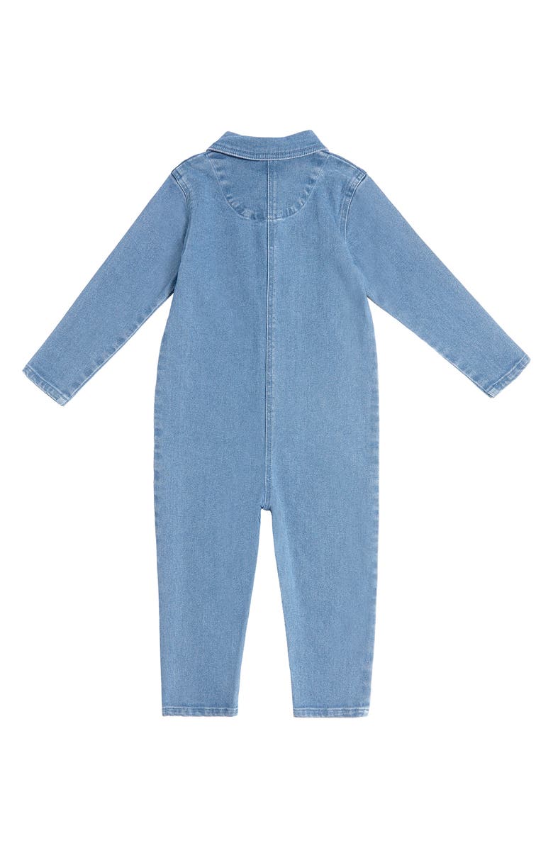 MILES THE LABEL miles Collared Organic Cotton Denim Romper | Nordstrom