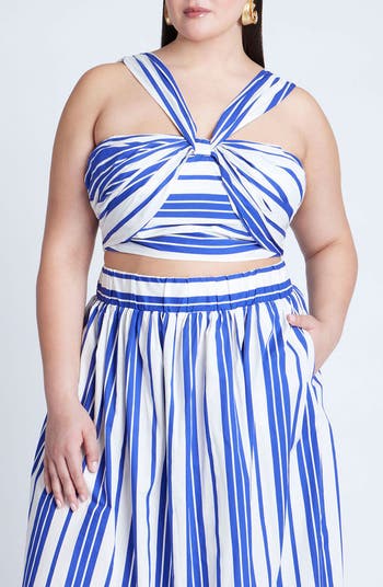 ELOQUII Split Strap Crop Top | Nordstrom