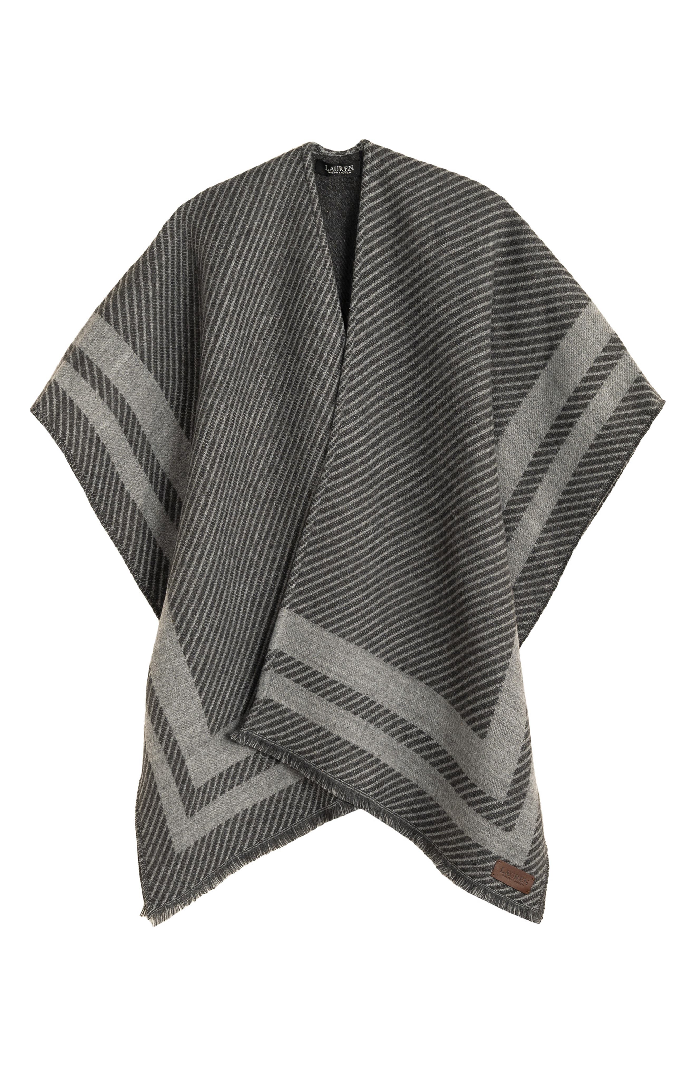 Lauren Ralph Lauren Border Stripe Ruana | Nordstrom