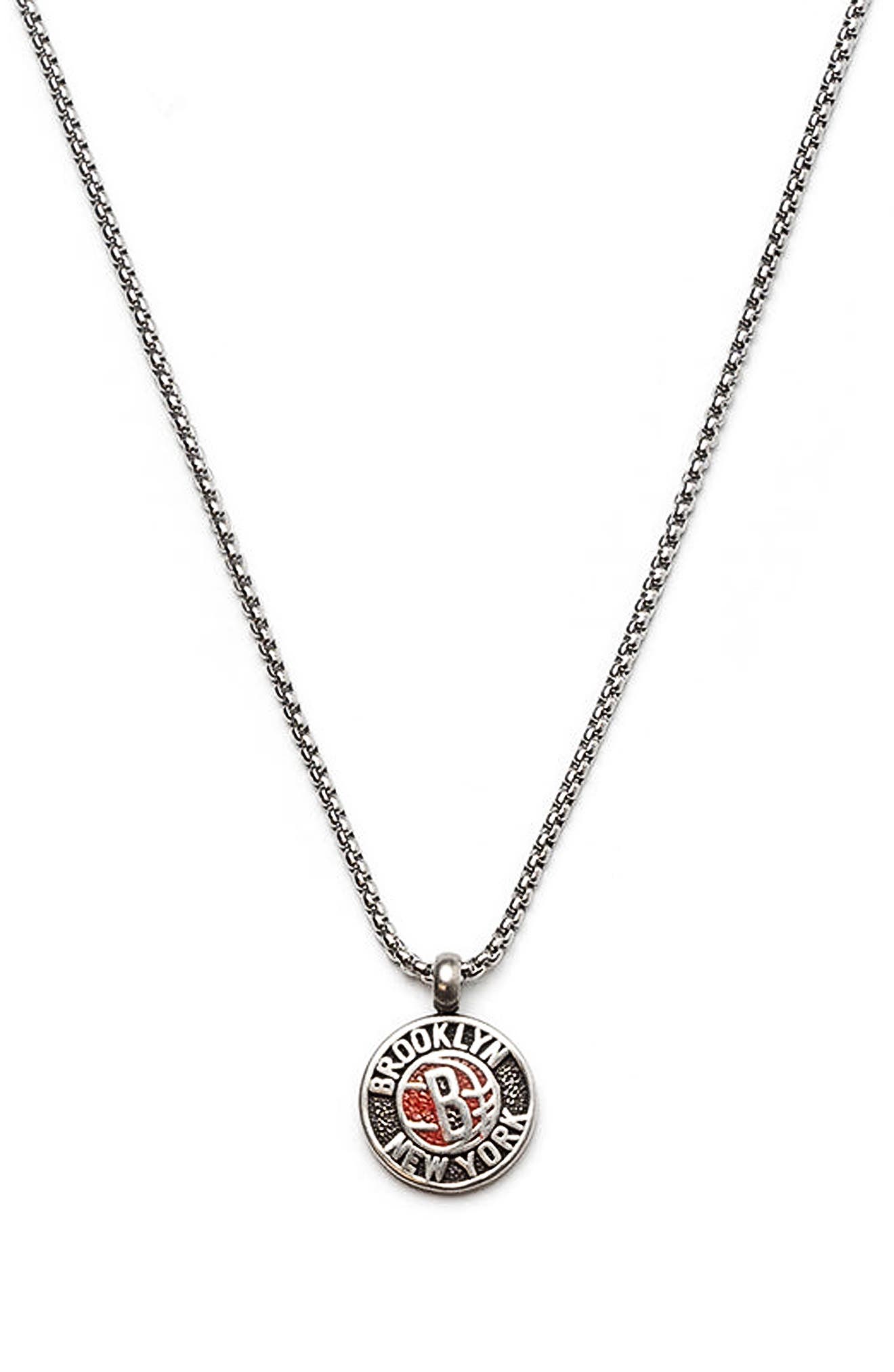 ED JACOBS NYC Men's NBA Brooklyn Nets Pendant Necklace | Nordstromrack