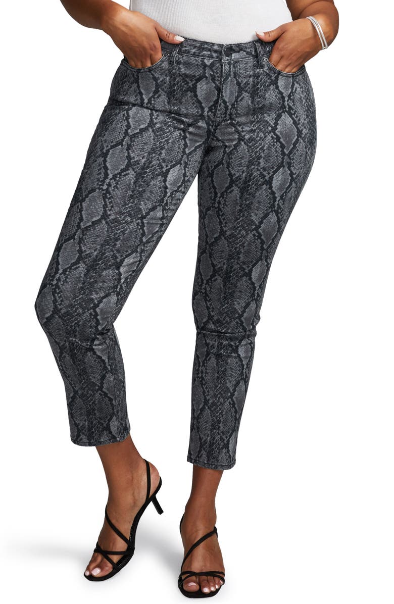 NYDJ Curves 360 by NYDJ Snake Print Slim Straight Jeans | Nordstromrack