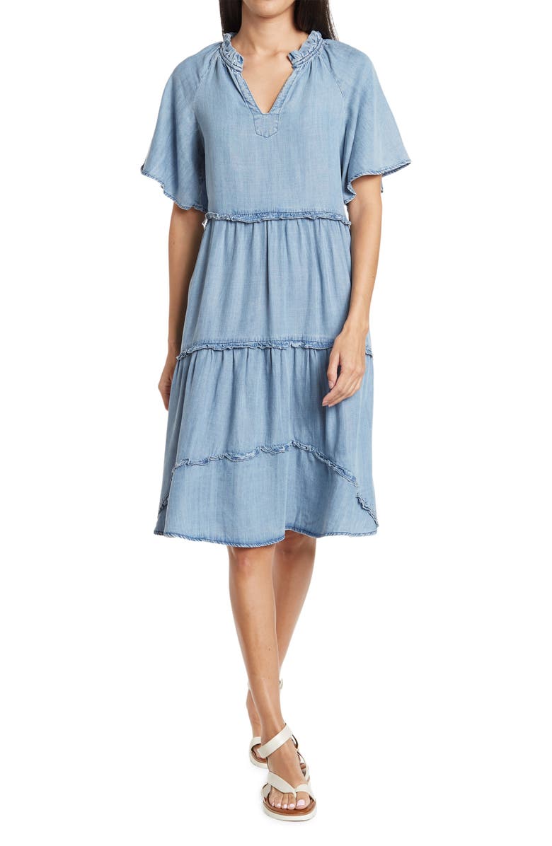 VELVET HEART Theta Tiered Chambray Dress | Nordstromrack