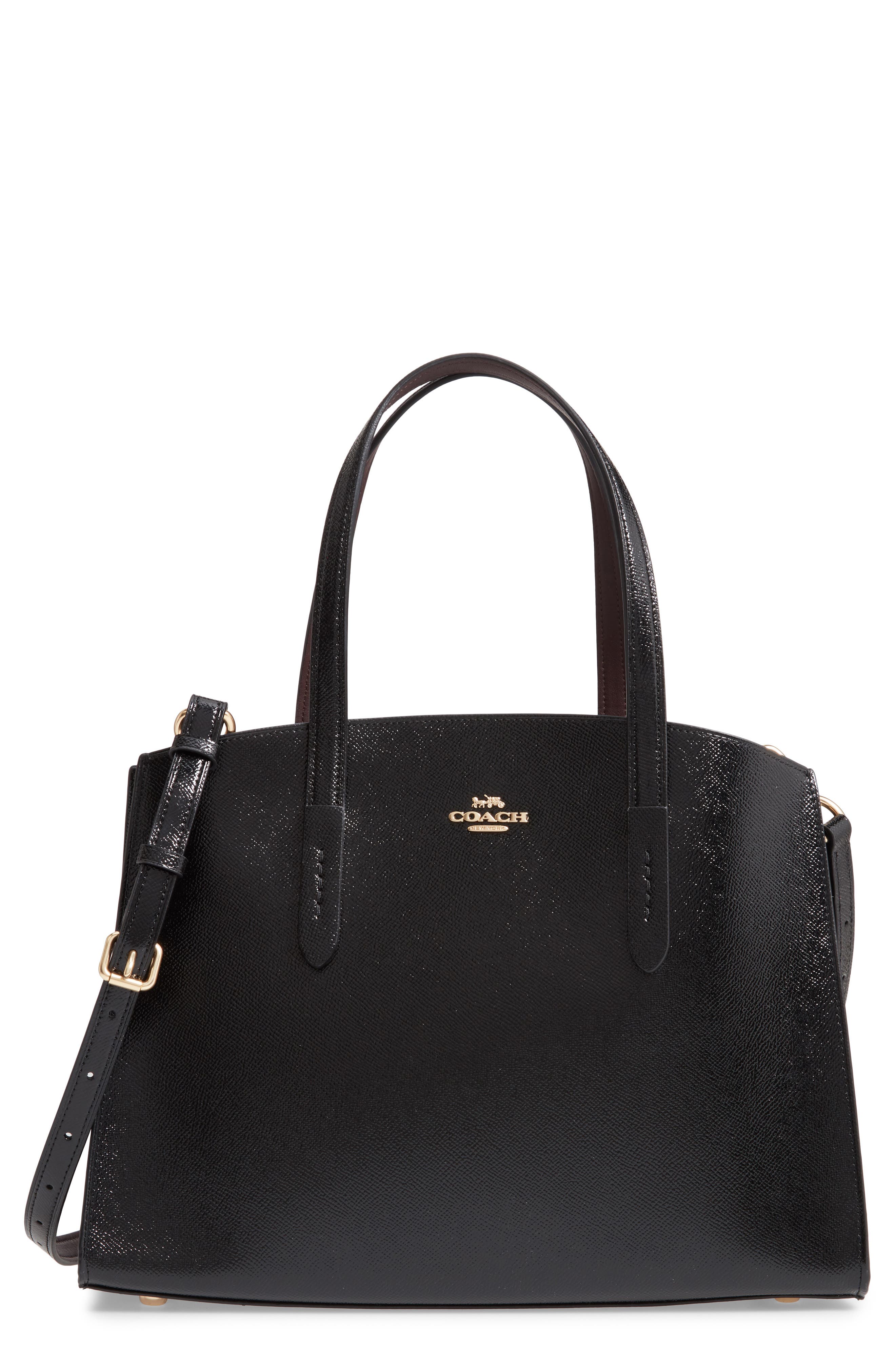 COACH Charlie Patent Leather Tote | Nordstrom