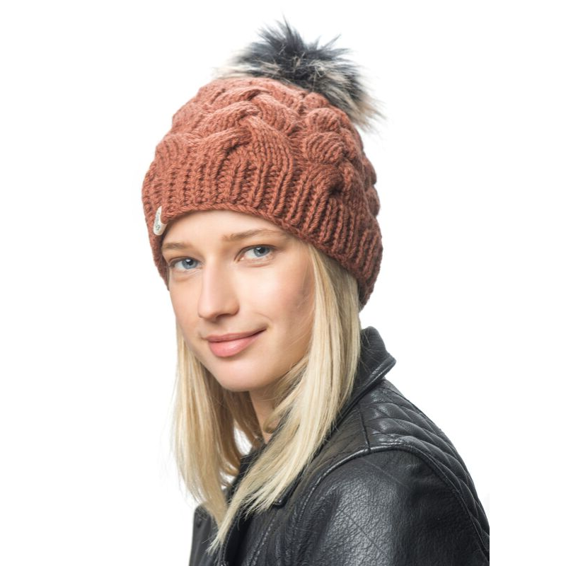 Nirvanna Designs Boheme Cable Beanie w/ Faux Fur Pom | Nordstrom