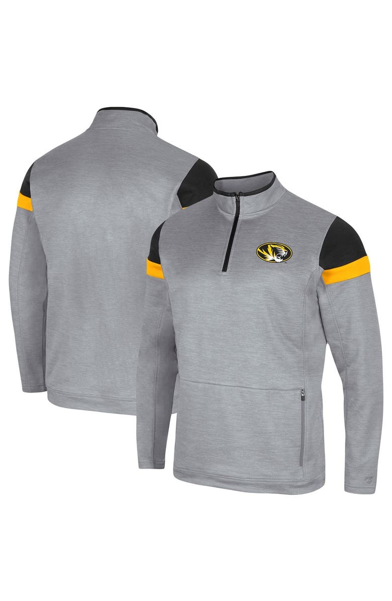 COLOSSEUM Men's Colosseum Gray Missouri Tigers Bingo Quarter-Zip Jacket ...