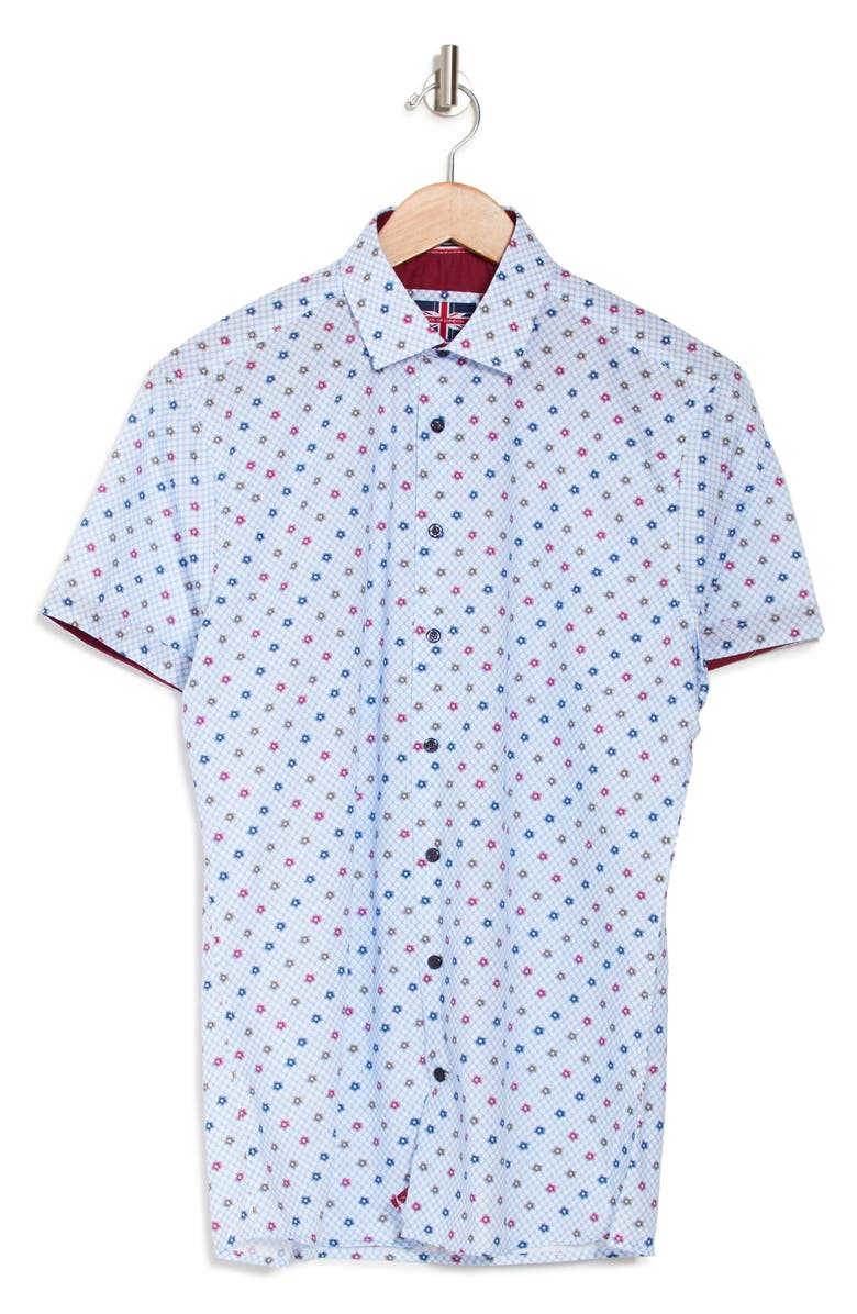SOUL OF LONDON Fancy Print Short Sleeve Sport Shirt | Nordstromrack