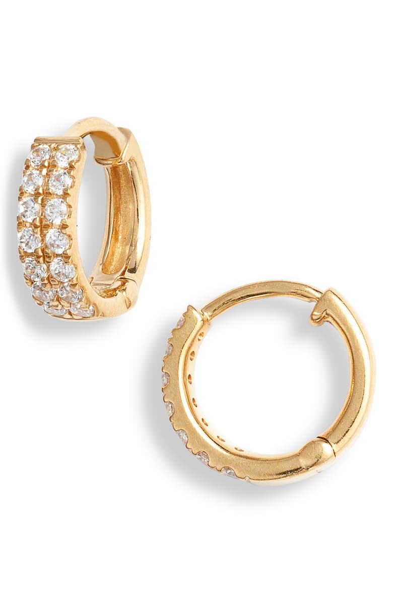 Bony Levy Simple Obsession Two-Row Diamond Huggie Hoop Earrings | Nordstrom