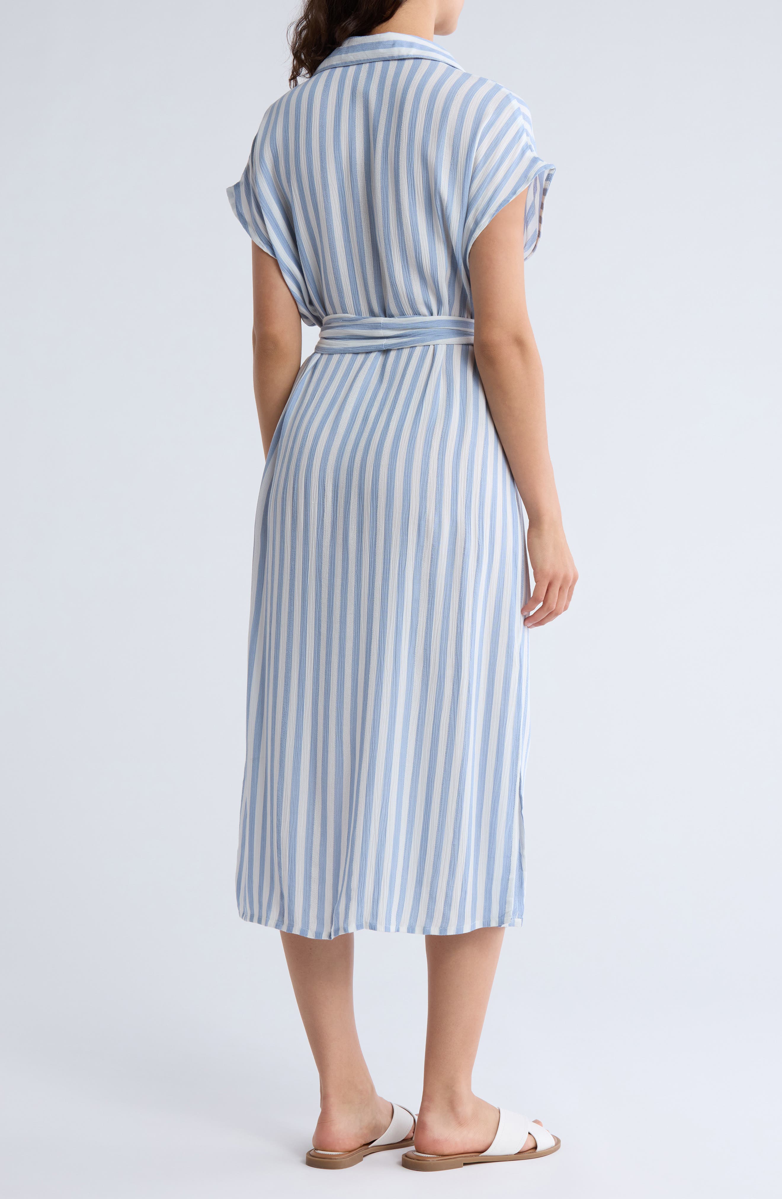 BOHO ME Stripe Cover-Up Shirtdress | Nordstromrack