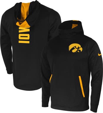 Nike Men's Nike Black Iowa Hawkeyes 2-Hit Performance Pullover Hoodie ...