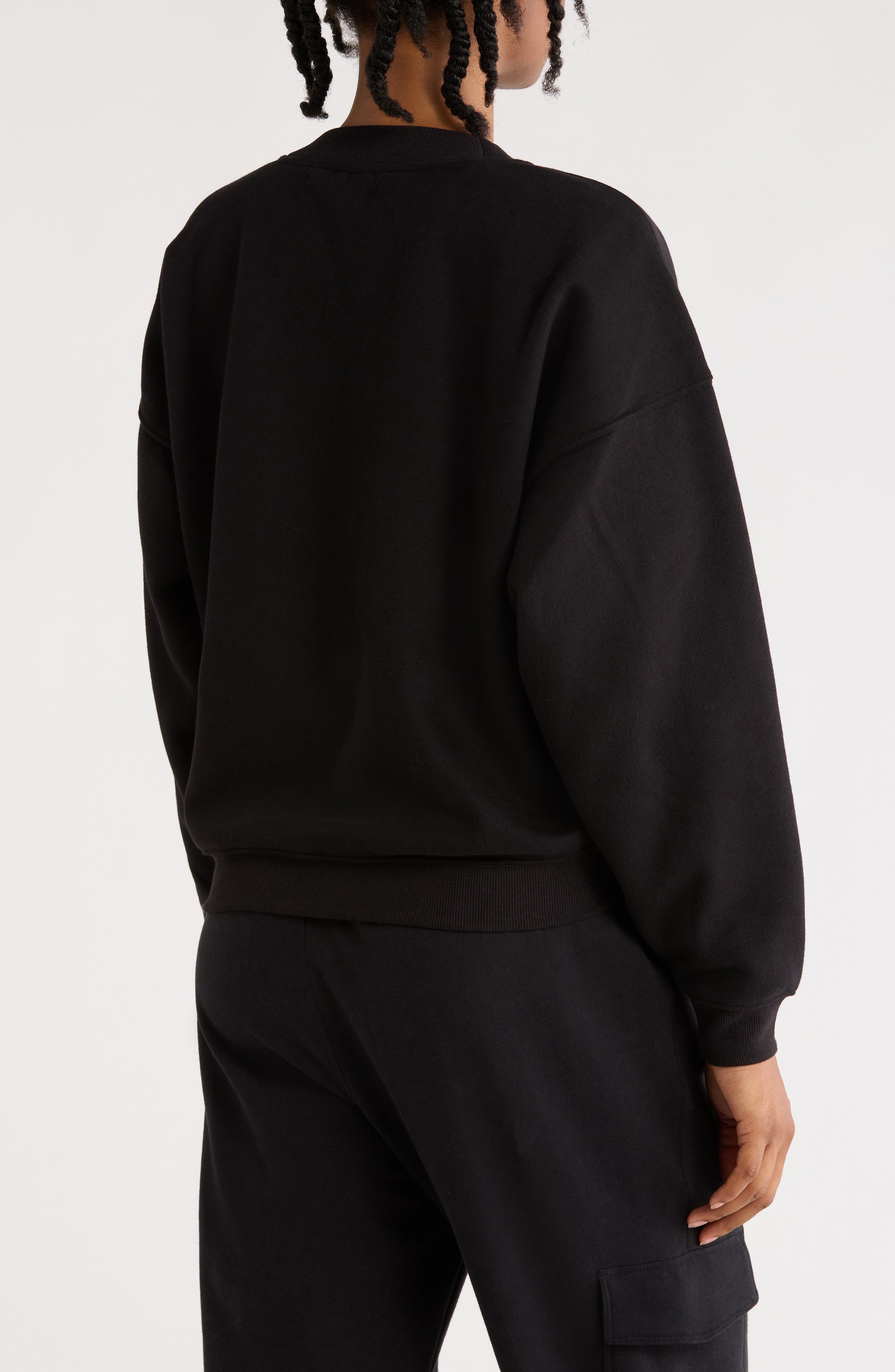 DKNY Logo Crop Sweatshirt | Nordstromrack