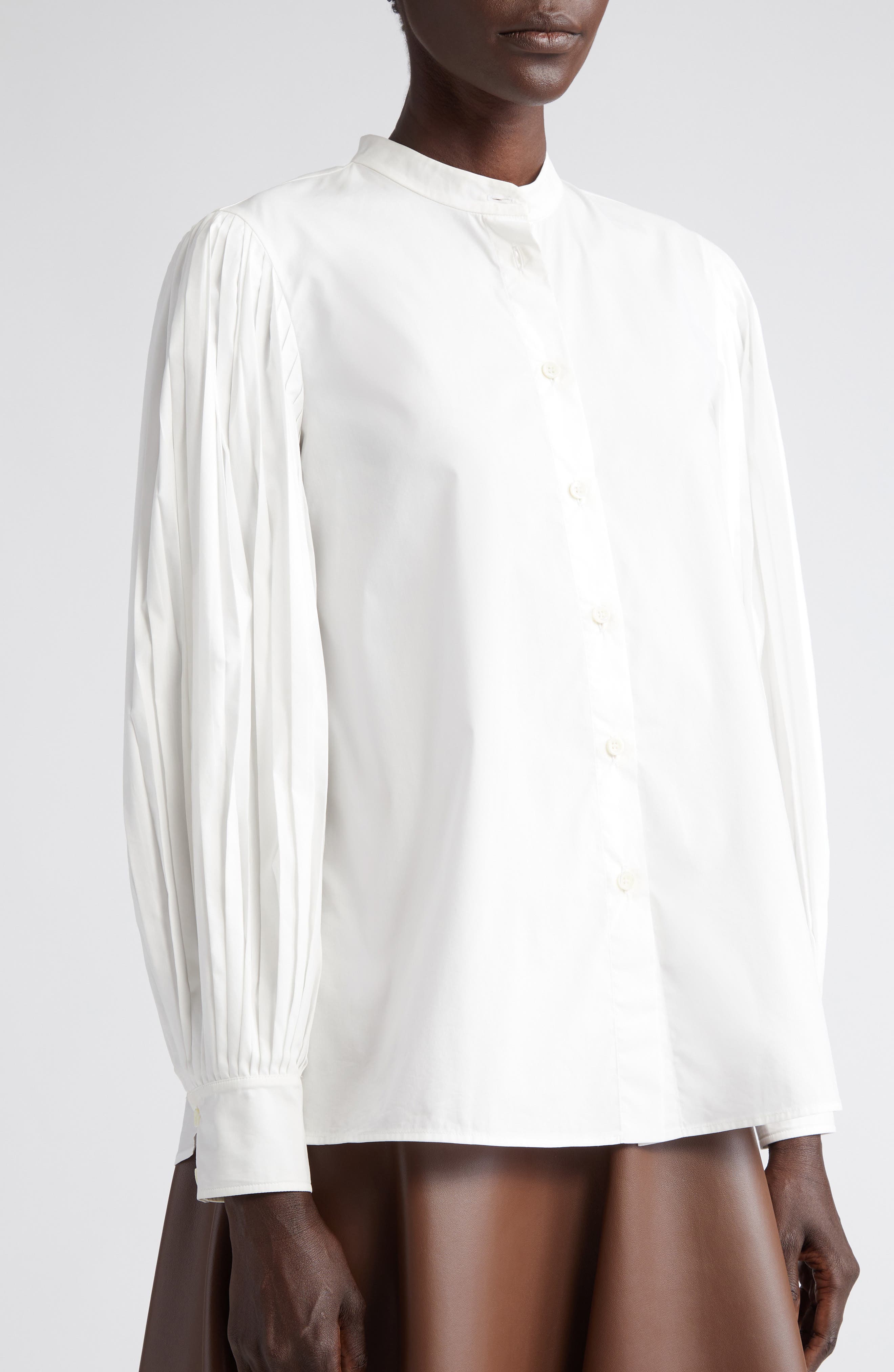 Altuzarra Patsy Bishop Sleeve Button-Up Shirt | Nordstrom