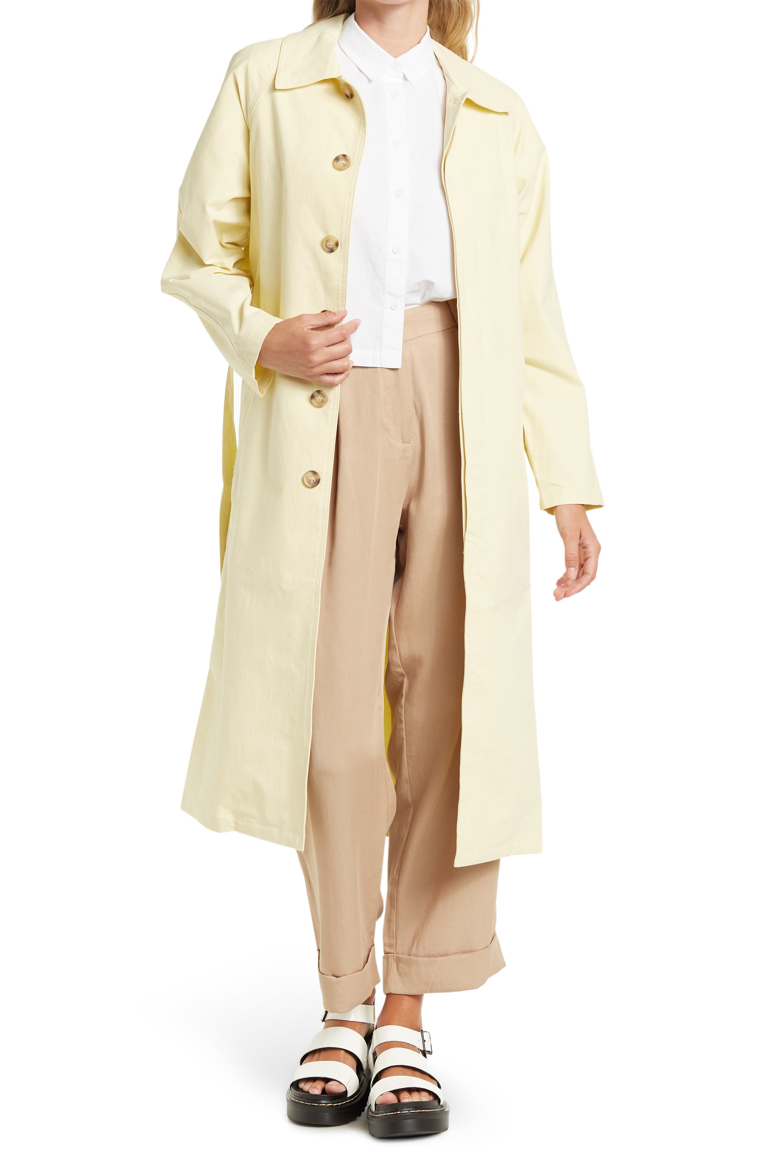 FRNCH Sanne Woven Trench Coat | Nordstromrack
