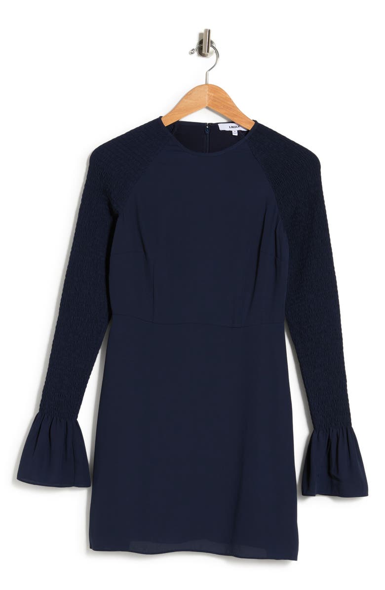LIKELY Victoria Smocked Bell Sleeve Mini Dress | Nordstromrack