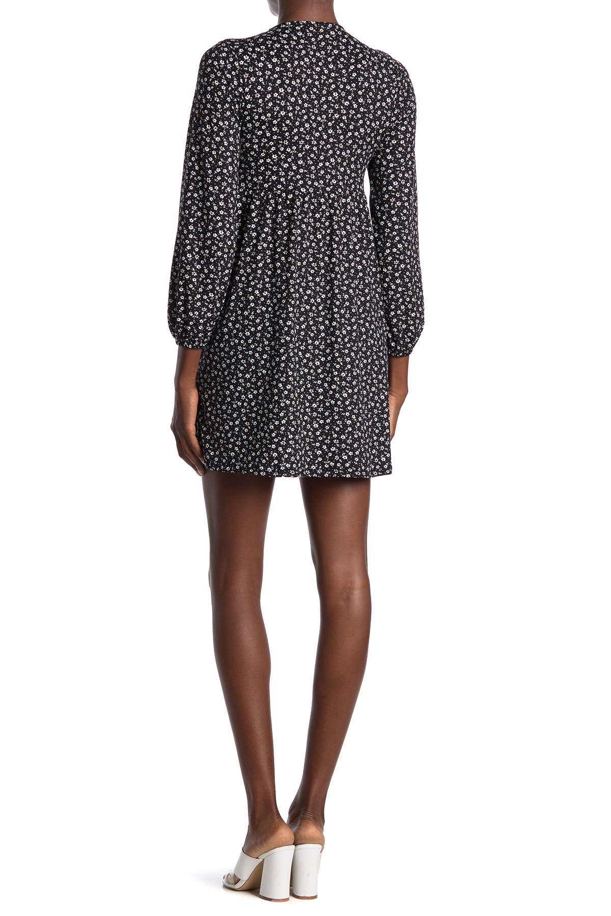 Velvet Torch Floral V-Neck Empire Waist Mini Dress | Nordstromrack