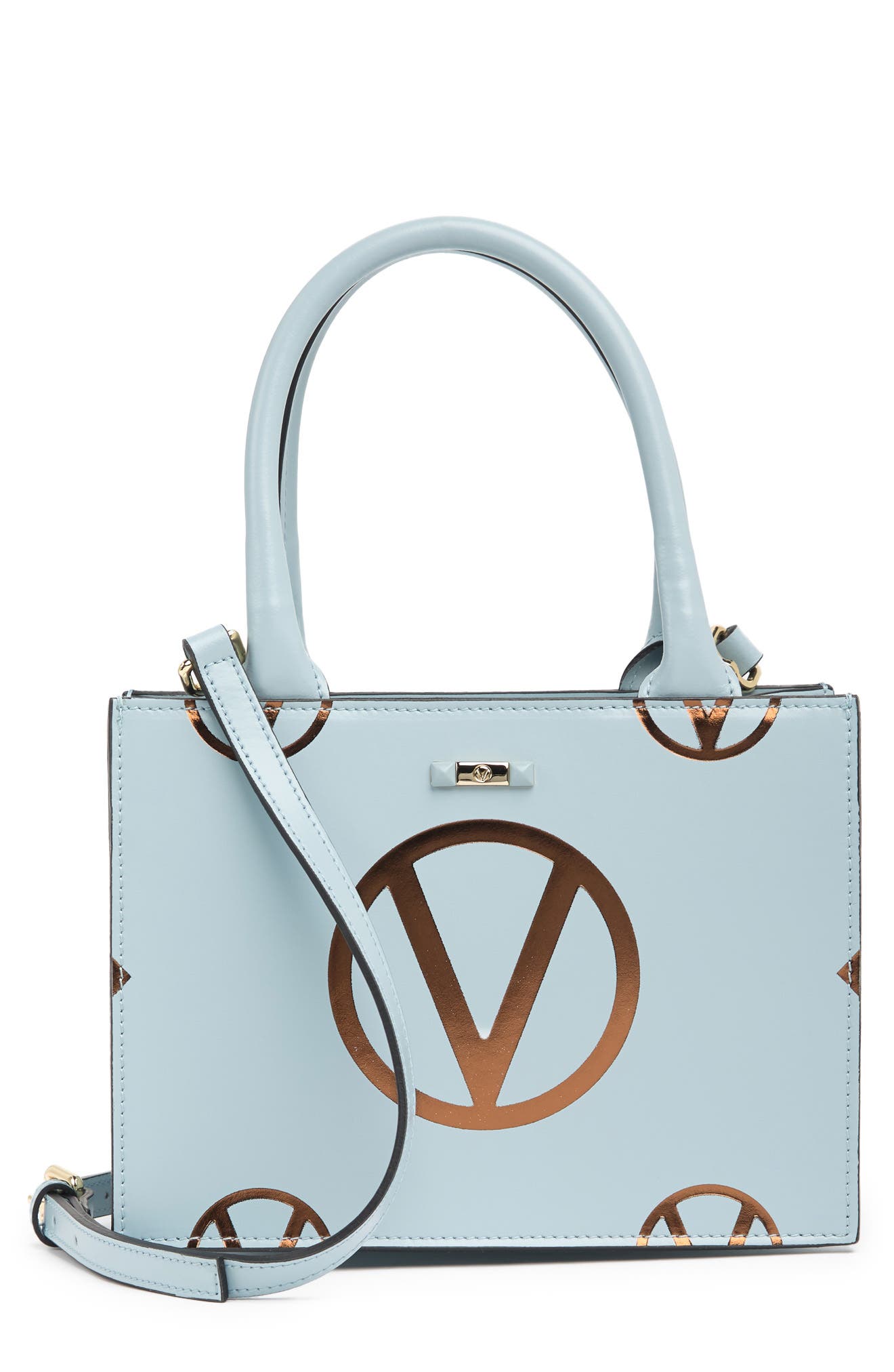VALENTINO BY MARIO VALENTINO Marie Magnus Logo Print Leather Handbag ...