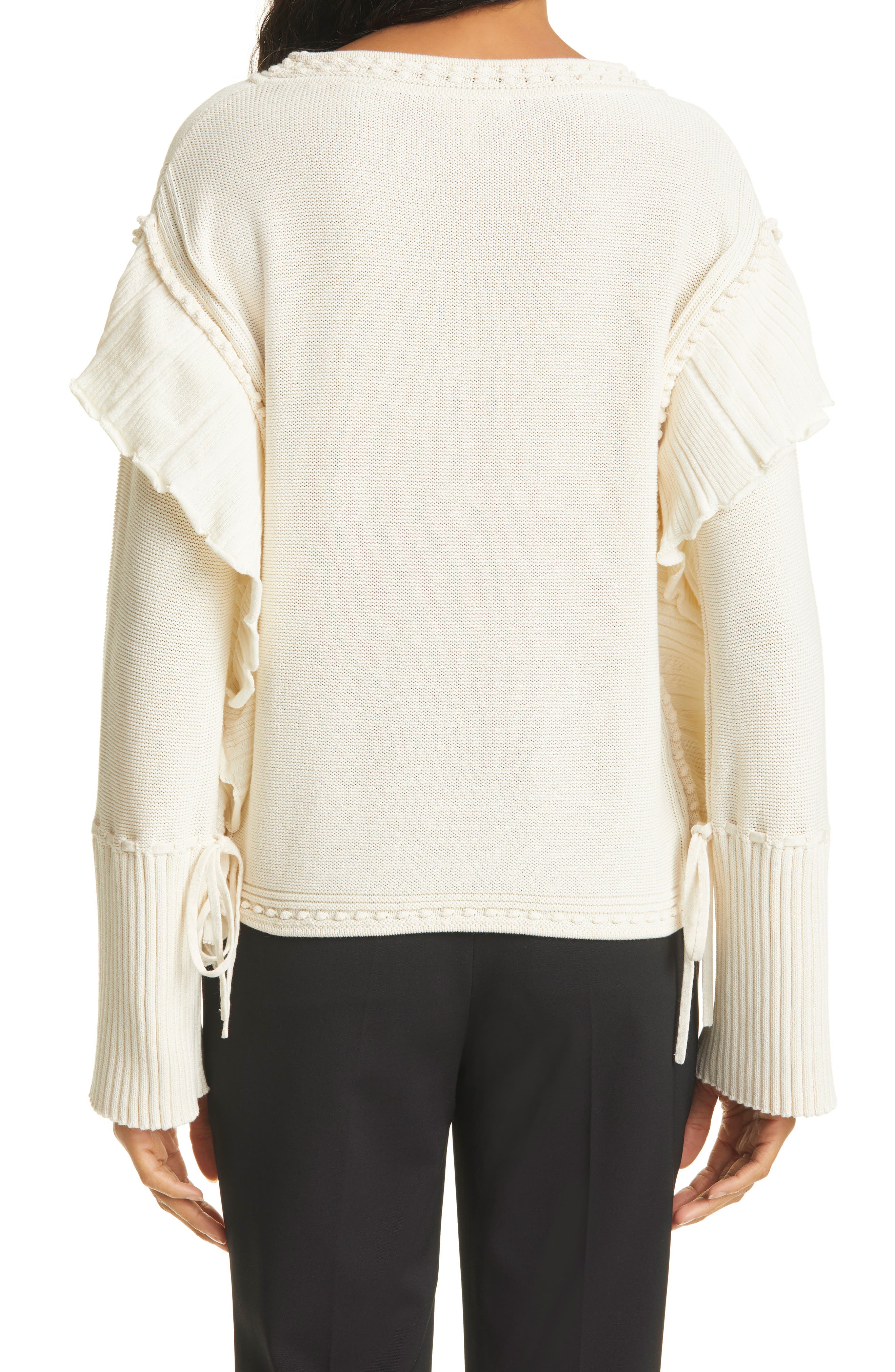 Tie Sleeve Cotton Sweater (Women) | Nordstromrack