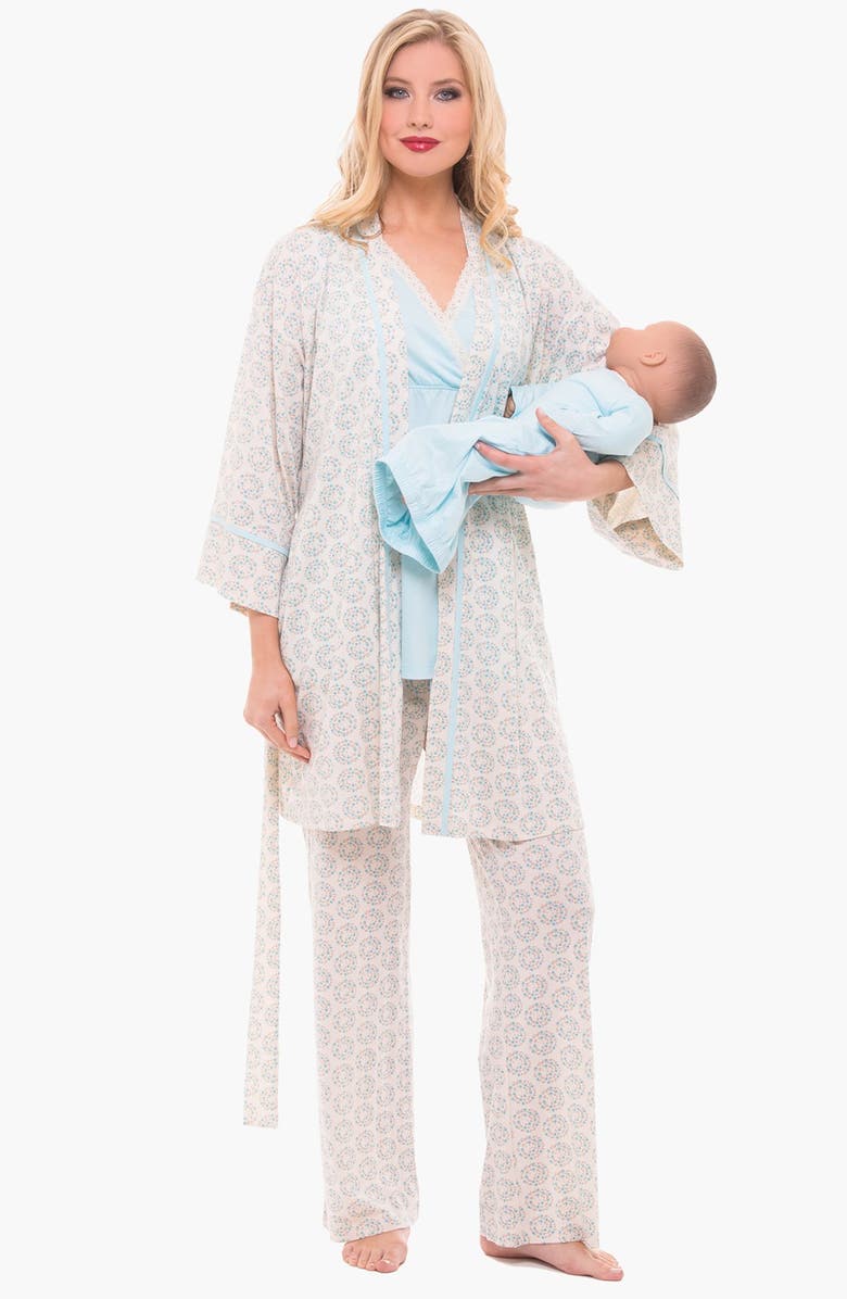 Olian 4-Piece Maternity Sleepwear Set | Nordstrom