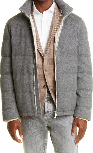 Brunello Cucinelli Vanisé Rib Cashmere Down Jacket | Nordstrom
