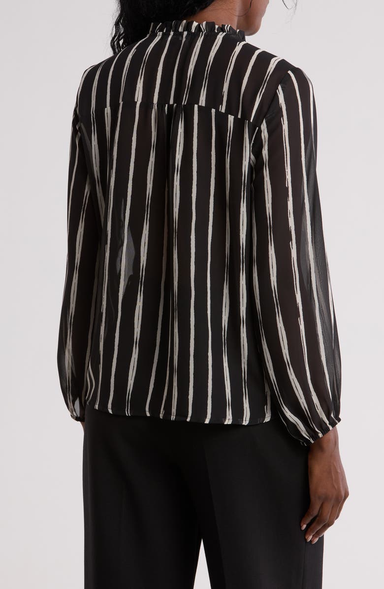 Pleione Ruffle Long Sleeve Button Front Blouse | Nordstromrack