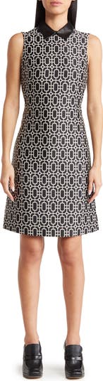 Gucci Octagon Jacquard Leather Collar Dress | Nordstromrack