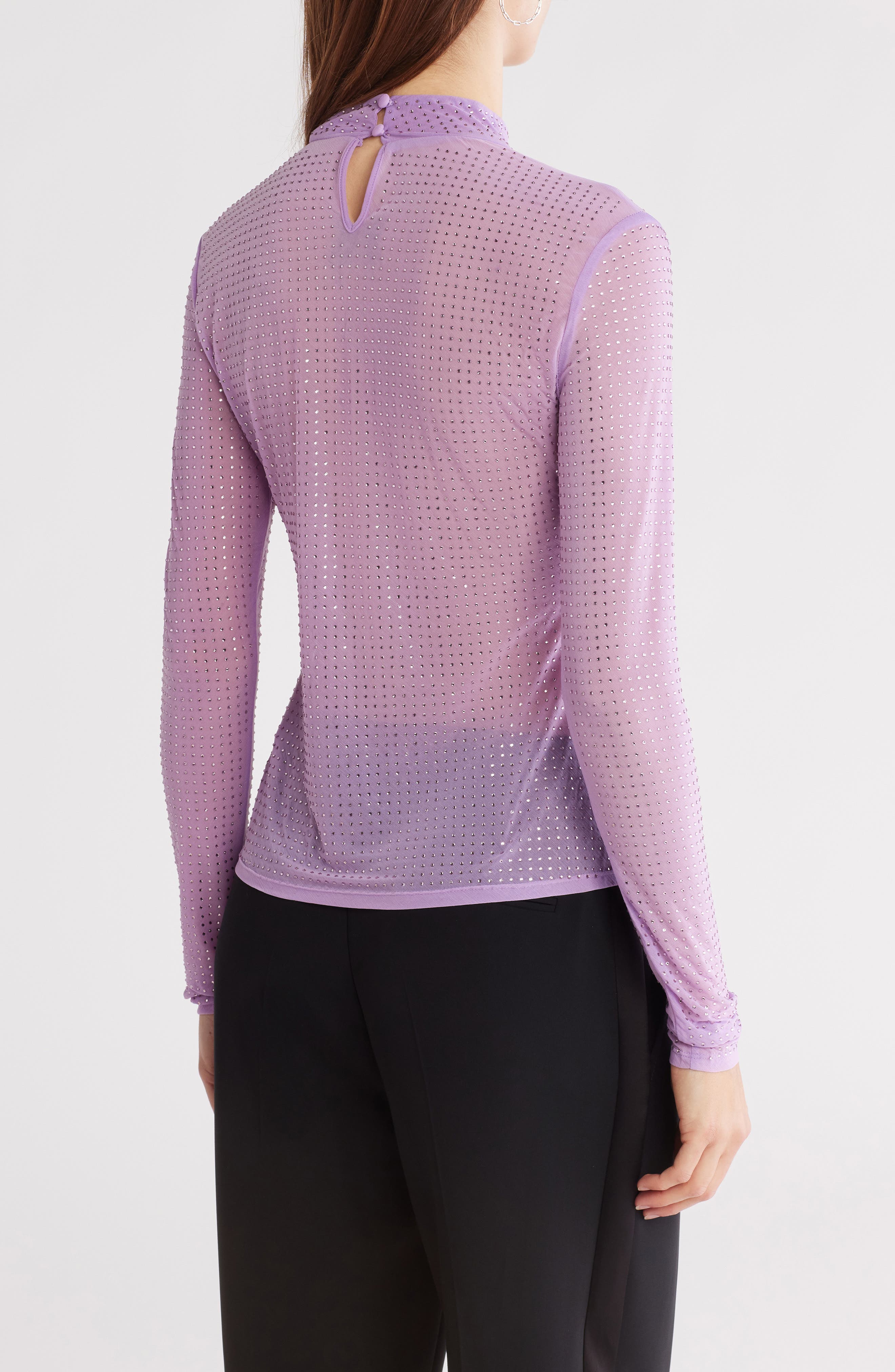 Simkhai Desirae Long Sleeve Mesh Top | Nordstromrack