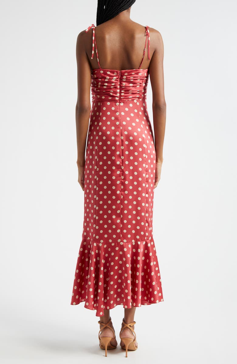 Cinq à Sept Mireya Polka Dot Side Ruffle Dress | Nordstromrack