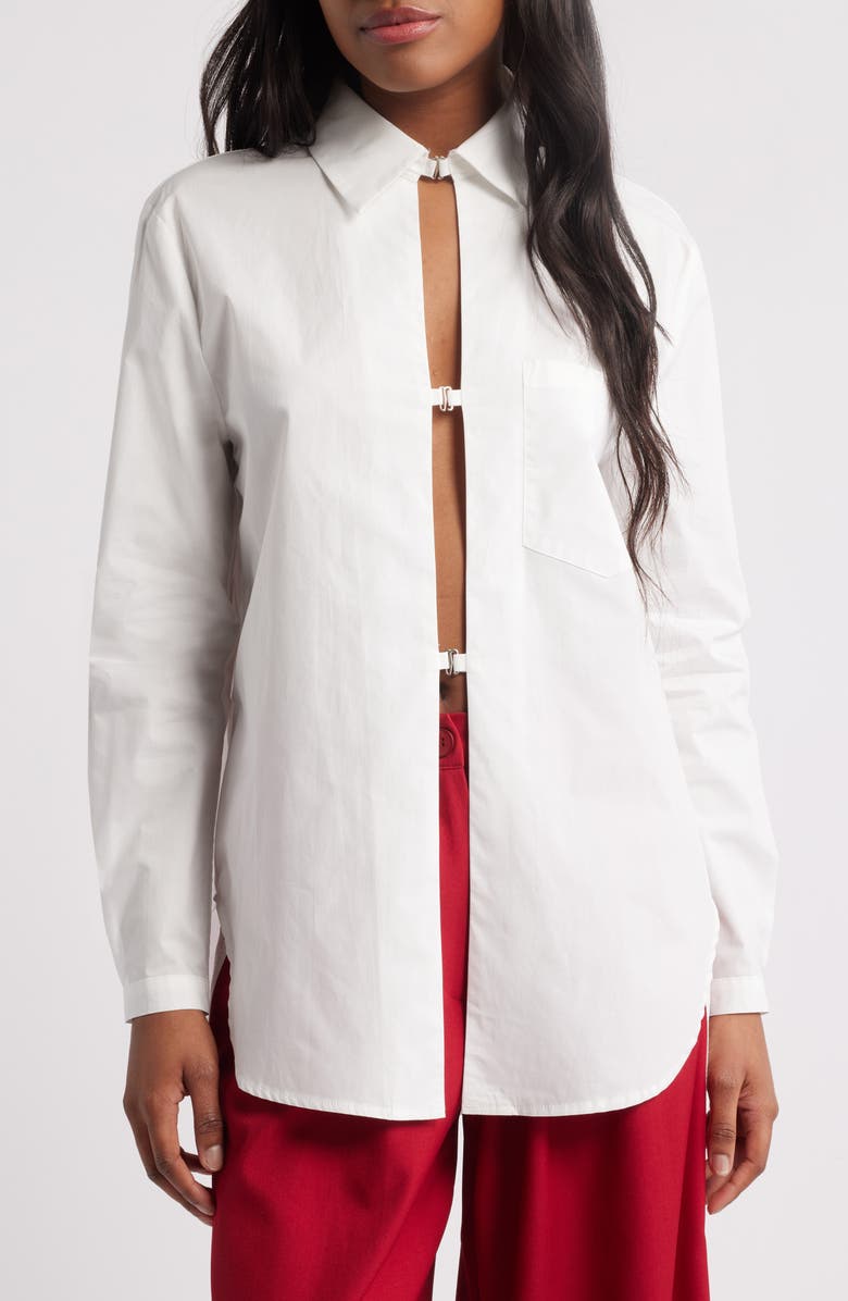 LIONESS Gianni Cotton Button-Up Shirt | Nordstromrack