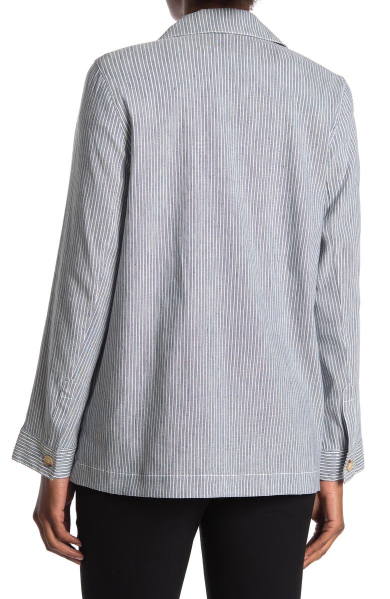 Lafayette 148 New York Coleman Stripe Button Front Jacket | Nordstromrack