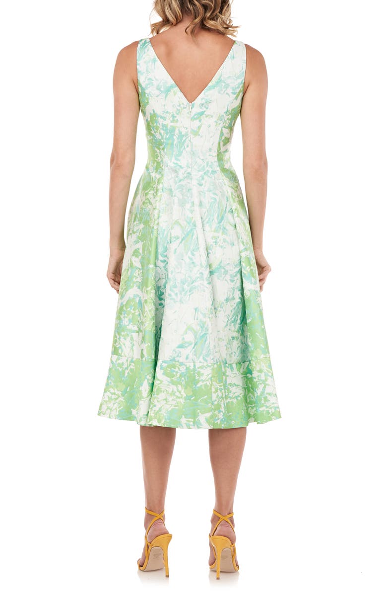 Kay Unger Abstract Print Midi Cocktail Dress | Nordstromrack