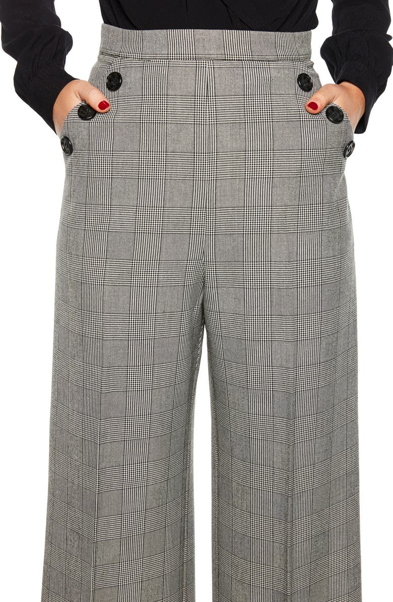 Bardot Check Wide Leg Trousers | Nordstrom