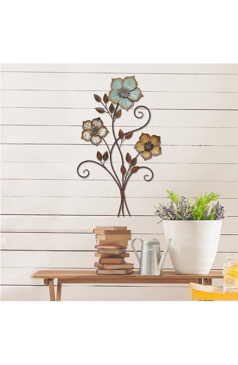 STRATTON HOME DECOR Multi Tricolor Flower Wall Decor | Nordstromrack