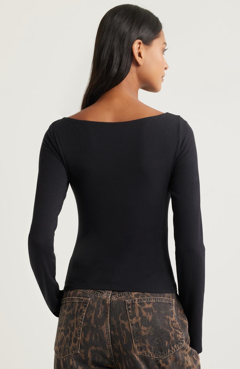 Open Edit Ballet Neck Long Sleeve T-Shirt | Nordstromrack