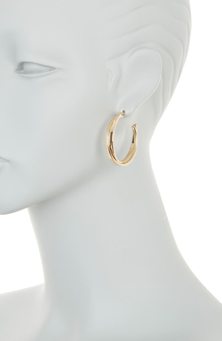 Nine West Crossover Hoop Earrings | Nordstromrack