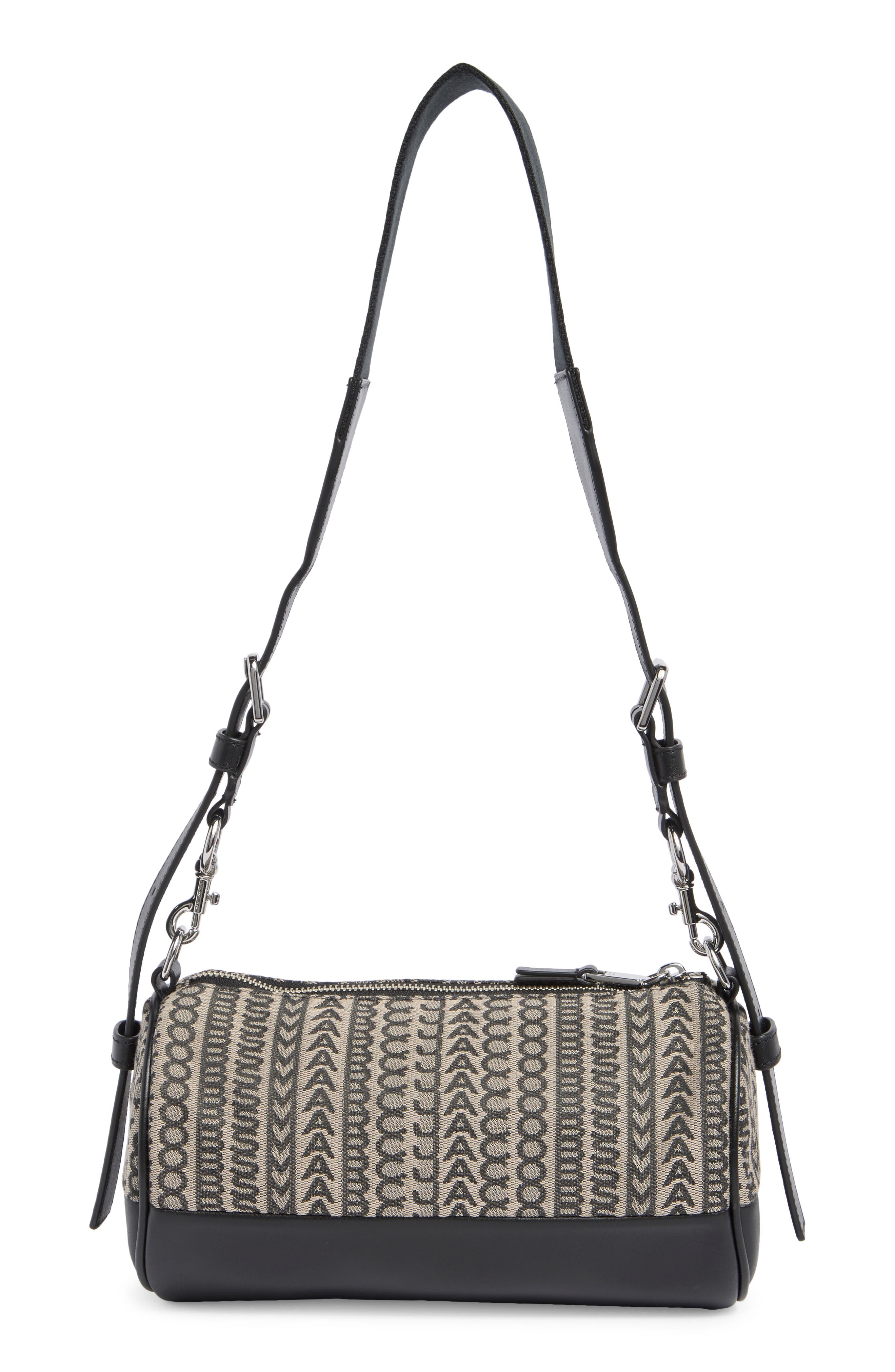 Marc Jacobs Logo Jacquard & Leather Barrel Shoulder Bag | Nordstromrack
