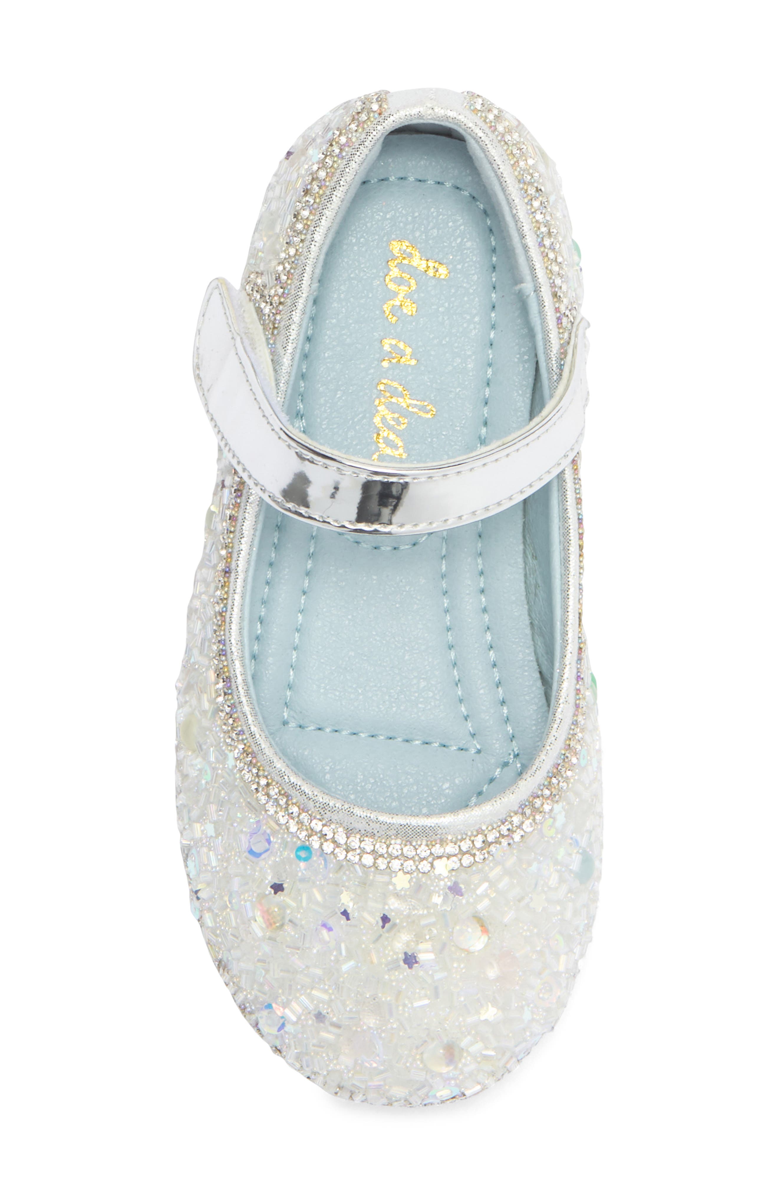 Doe A Dear Kids' Clear Stone Mary Jane Flat | Nordstromrack