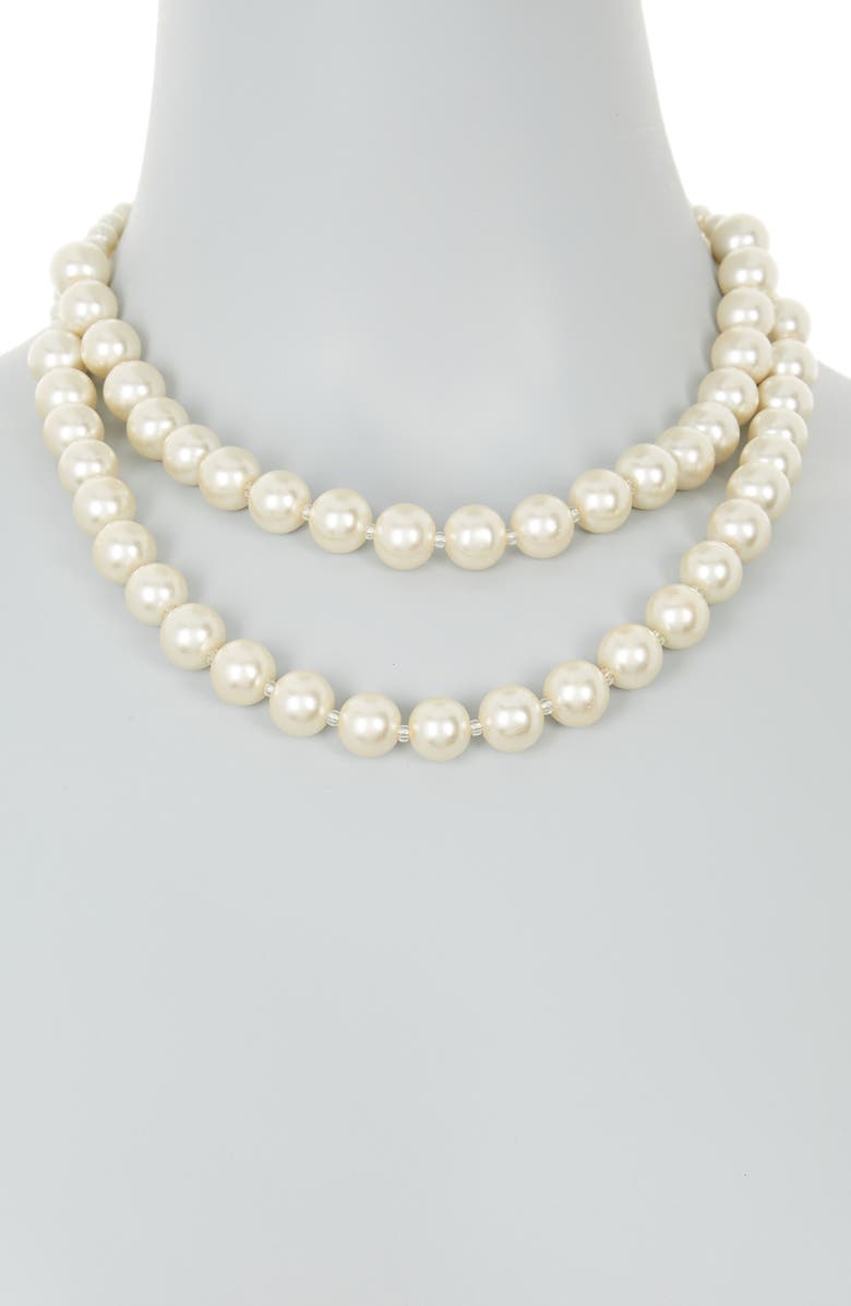 AREA STARS Natural Pearl Double Strand Necklace | Nordstromrack