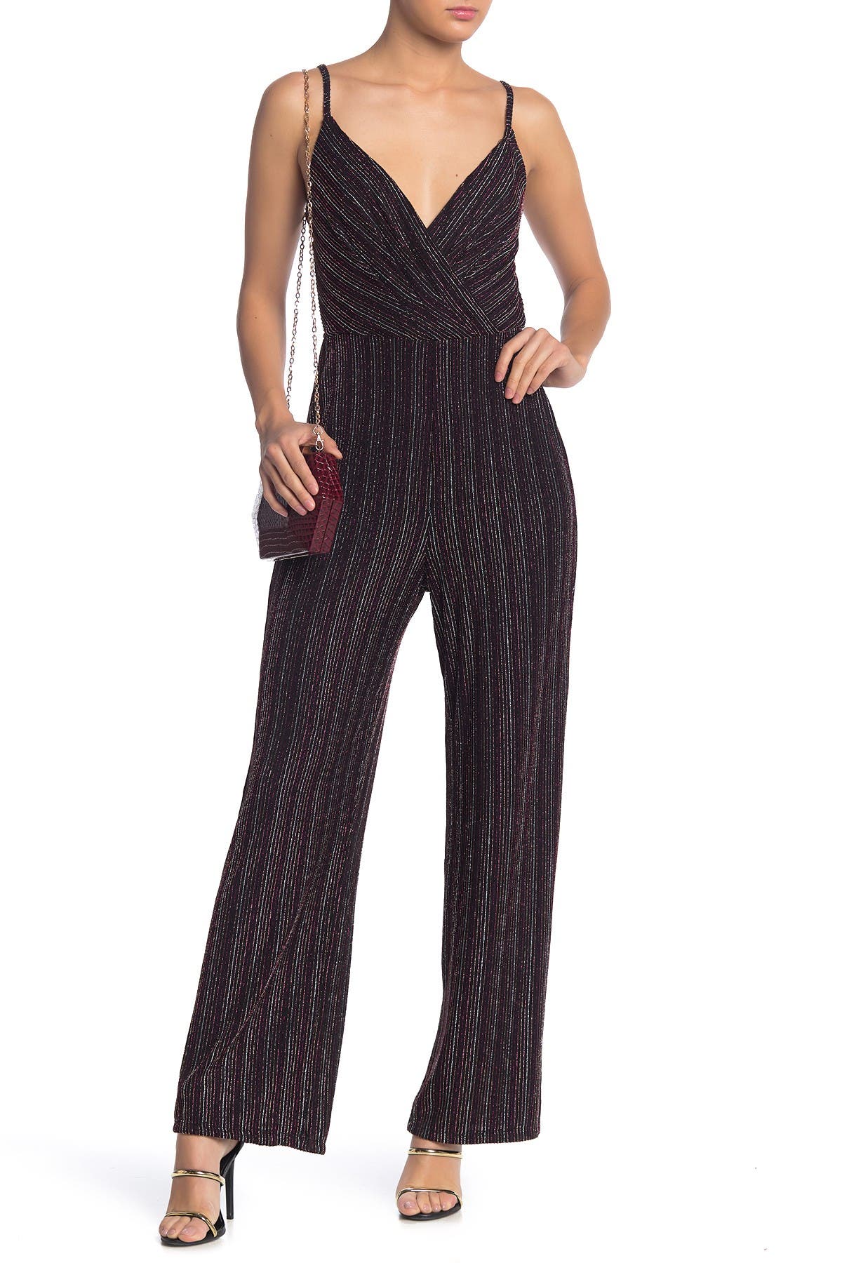 Row A Stripe Metallic Jumpsuit | Nordstromrack