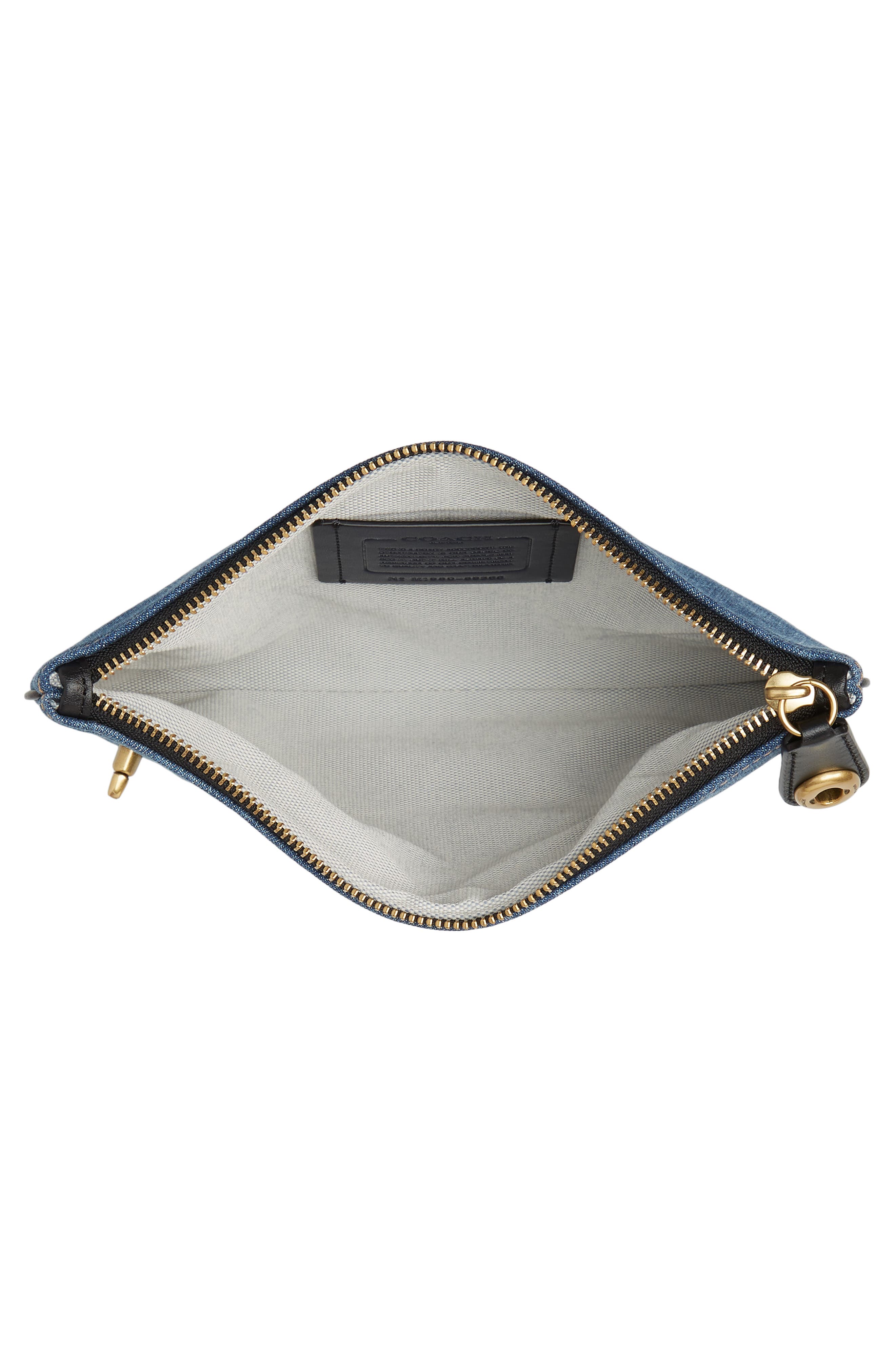 COACH Logo Turnlock Denim Pouch | Nordstrom