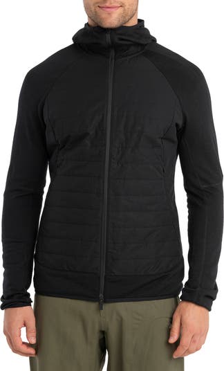 Icebreaker Quantum Hybrid Merino Wool Full Zip Hoodie | Nordstrom