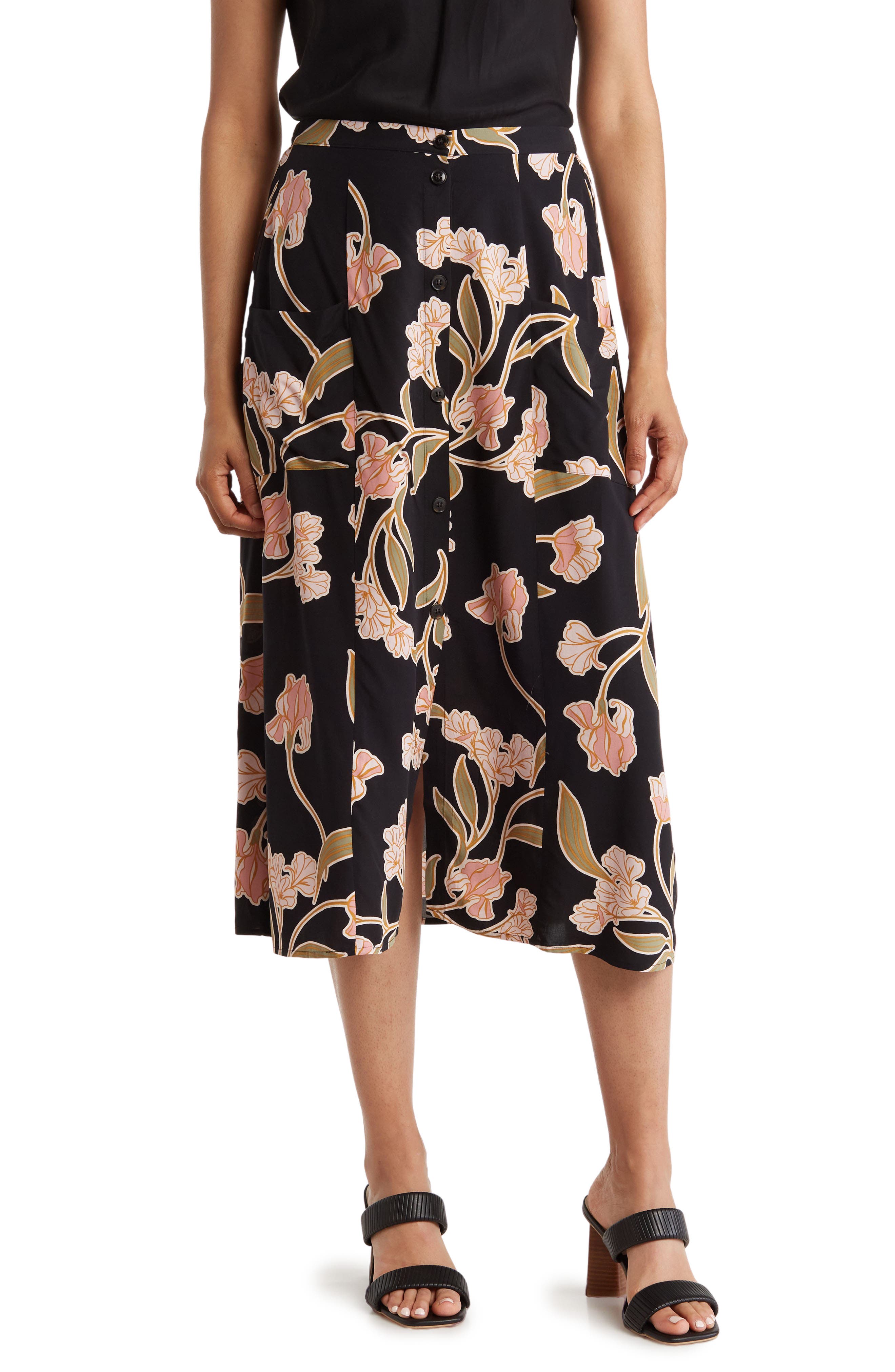 DR2 by Daniel Rainn Daniel Rainn Floral Midi Skirt | Nordstromrack