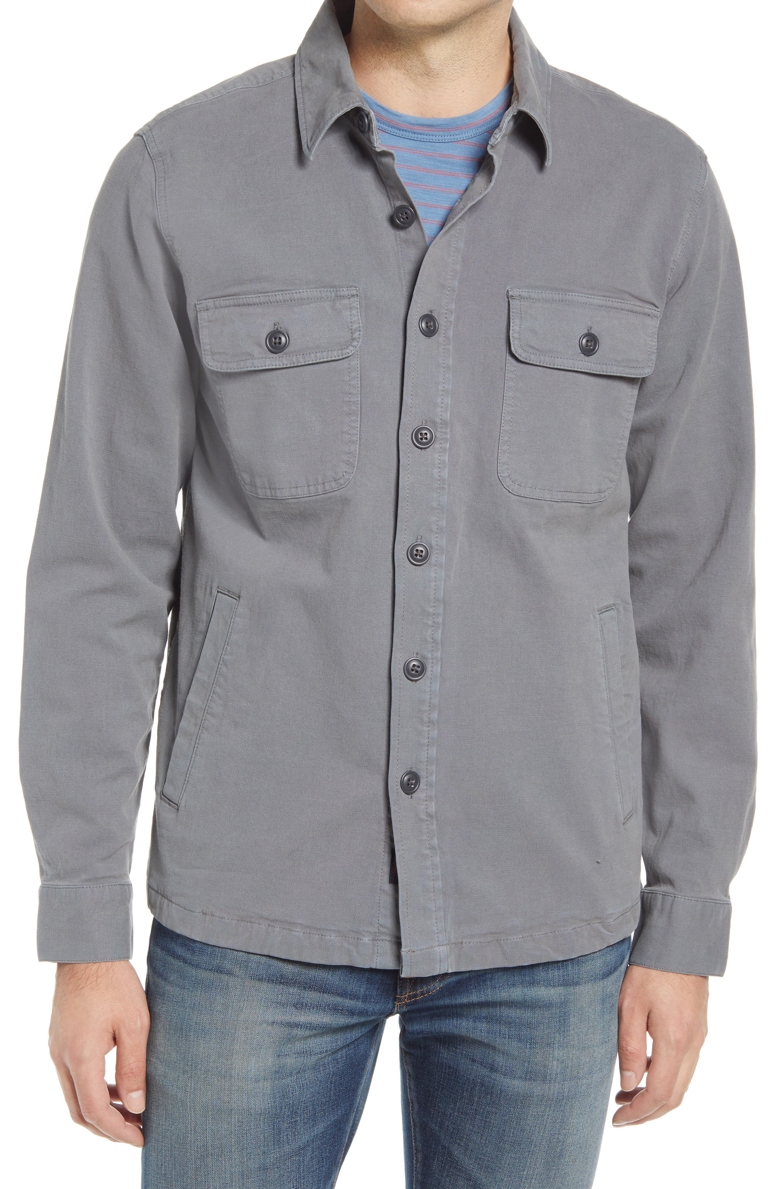 Faherty CPO Unlined Stretch Cotton Shirt Jacket | Nordstrom