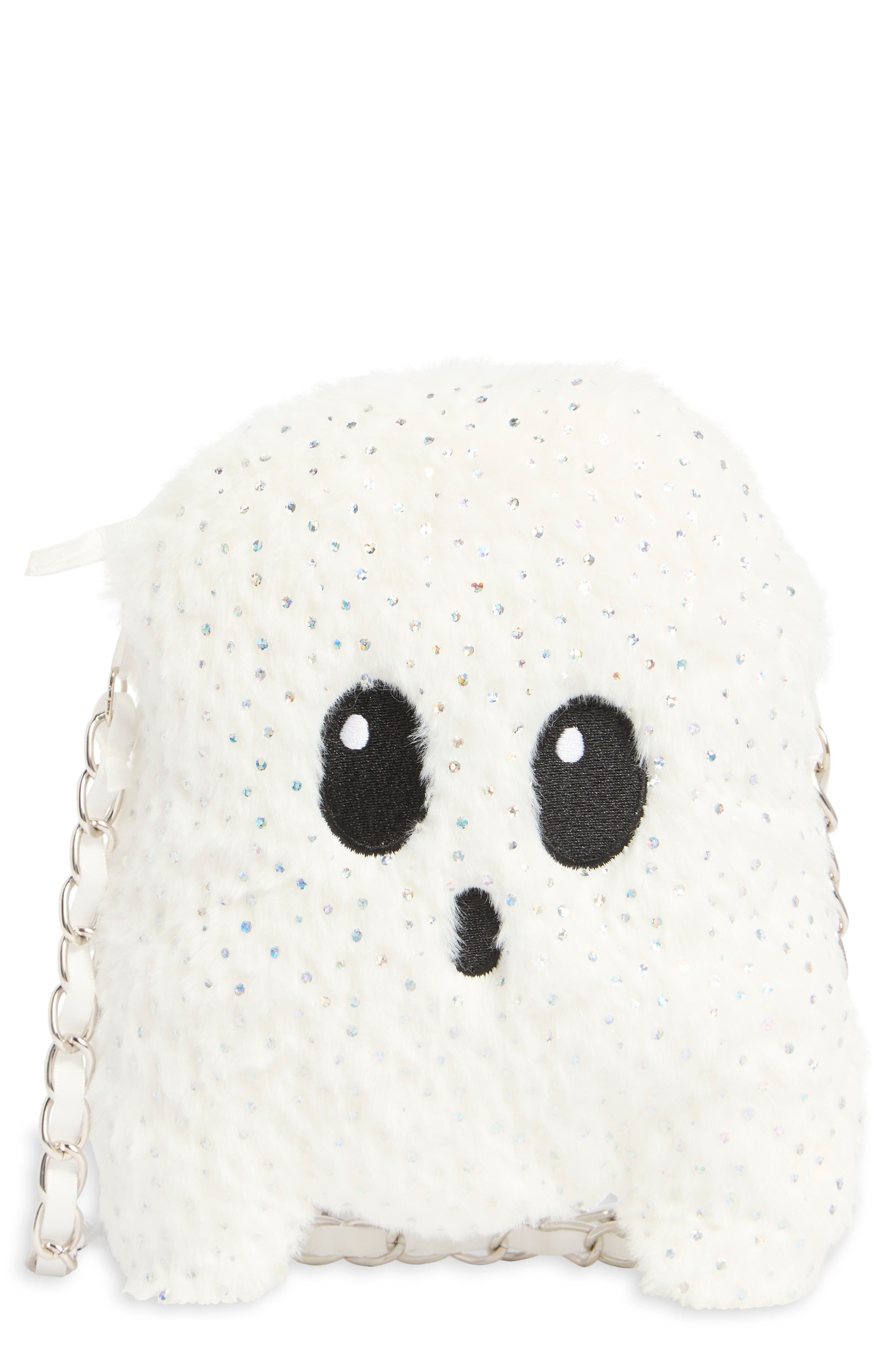 Olly & Me Kids' Halloween Sequin & Faux Fur Ghost Bag | Nordstromrack